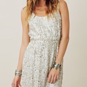 Aryn K | Dresses | Aryn K White Sequin Dress | Poshmark